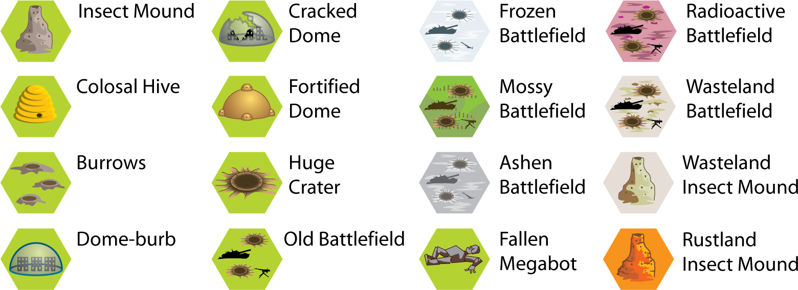 16 Map Symbols/icons For Post Apocalyptic Hex Maps - Post Apocalyptic ...