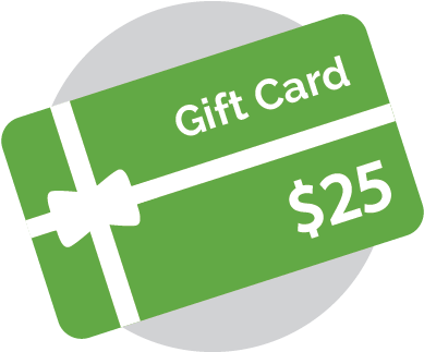 Download Gift Card - 25 Dollars - Gift Card Icon PNG Image with No ...