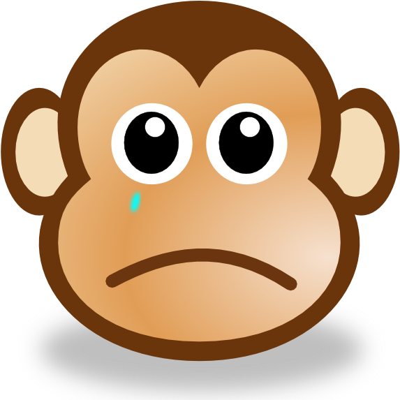 Download Sad Emoji Clipart Large - Monkey Face Cartoon PNG Image with ...