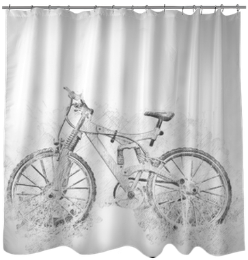 Abstract Bicycle Isolated On Watercolor Background - Drawing - Free ...