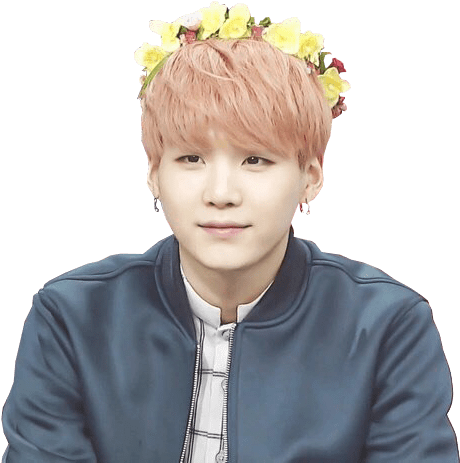 Download Suga With Flower Crown PNG Image with No Background - PNGkey.com