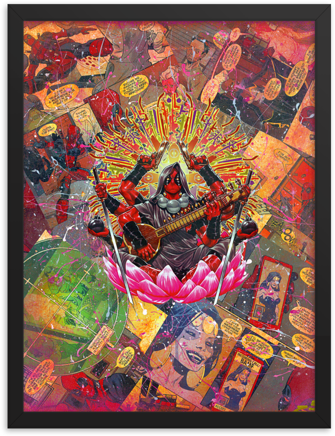Download Deadpool Zenpool Comic Canvas Framed Reproduction Print ...