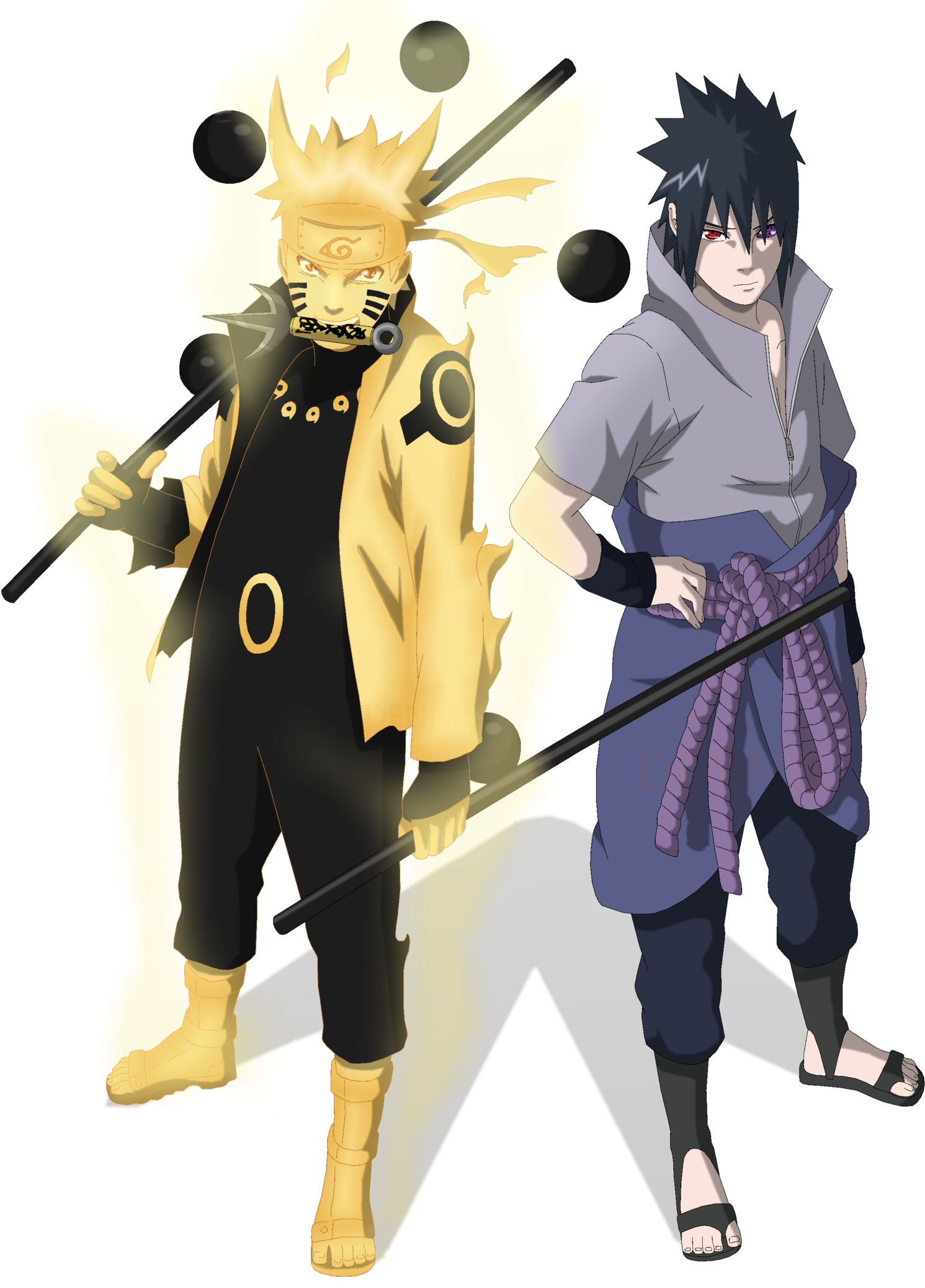 Download Power Of The Six Paths Sasuke Rinnegan - Naruto And Sasuke Png ...