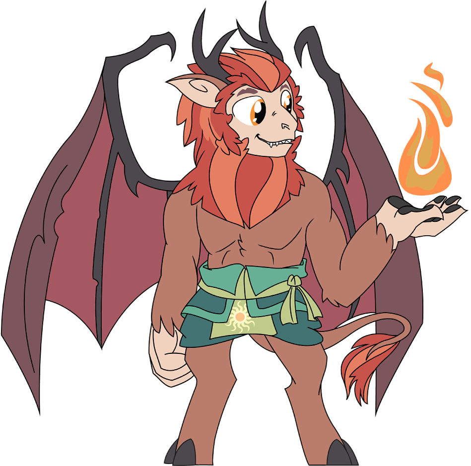 Dbkit, Fire, Gargoyle, Horns, Hybrid, Oc, Oc - My Little Pony Gargoyle ...