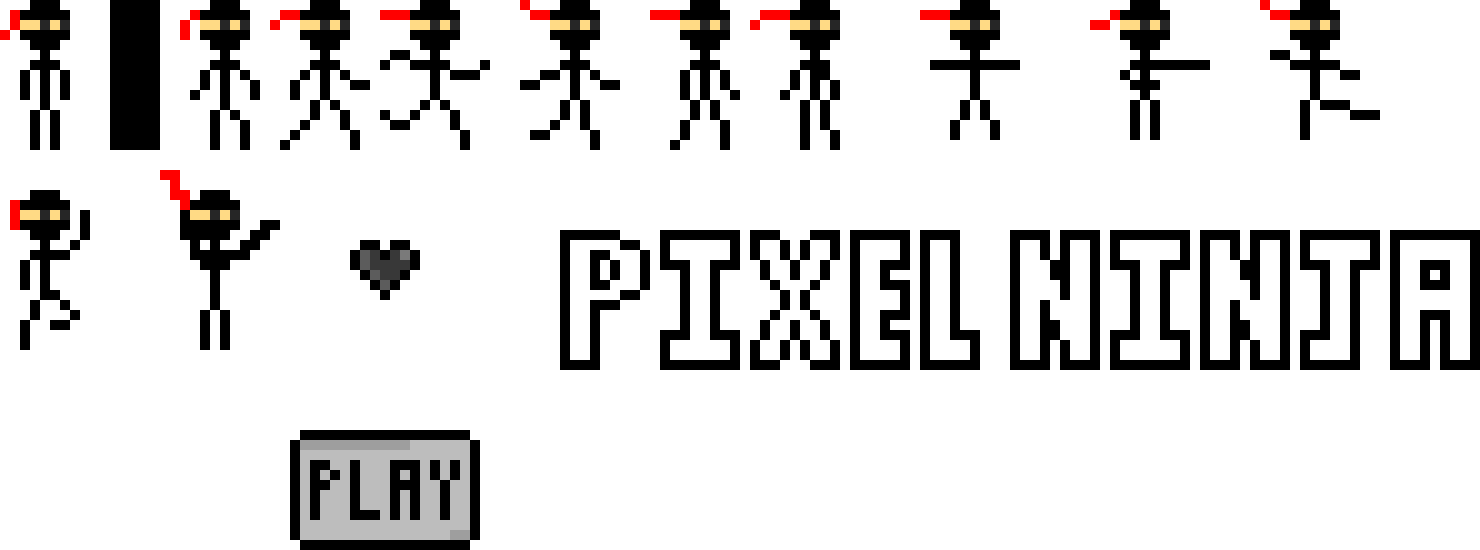 Download Pixel Ninja Game Sprites - Ninja Pixel Sprites Png PNG Image ...