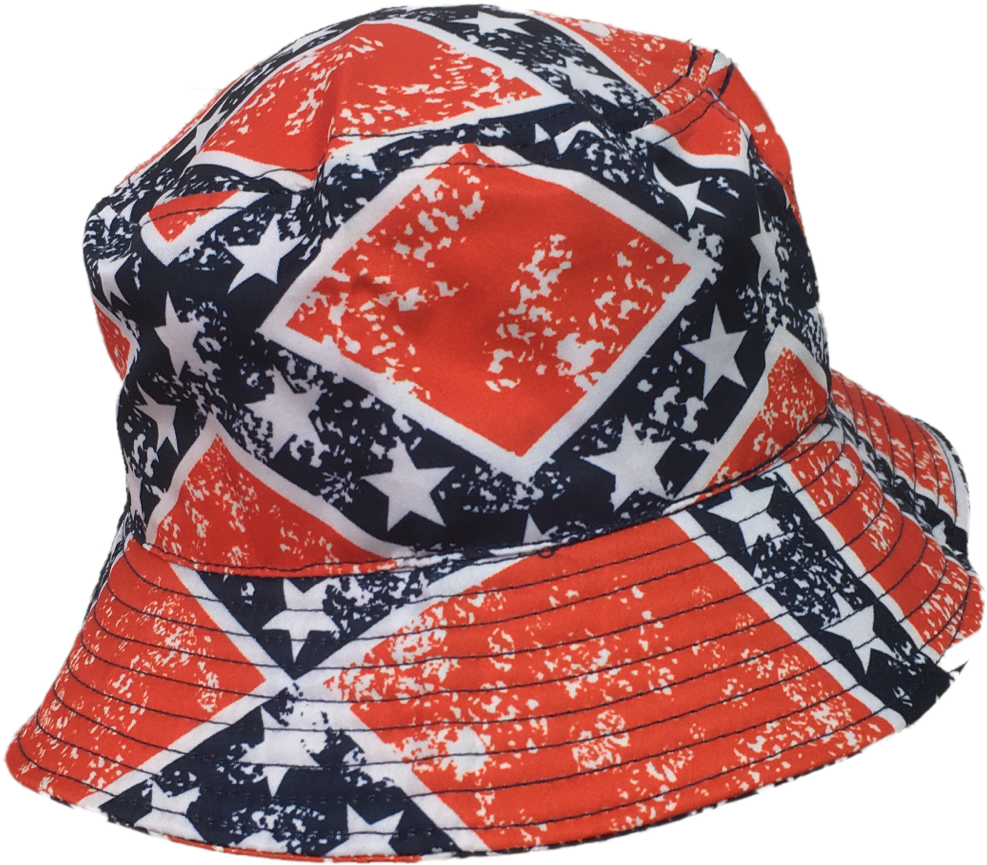 Confederate Flag Bucket Hat - Flag Bucket Hat - Free Transparent PNG ...