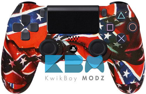 Download Rebel Flag Custom Ps4 Controller - Kwikboy Modz PNG Image with ...