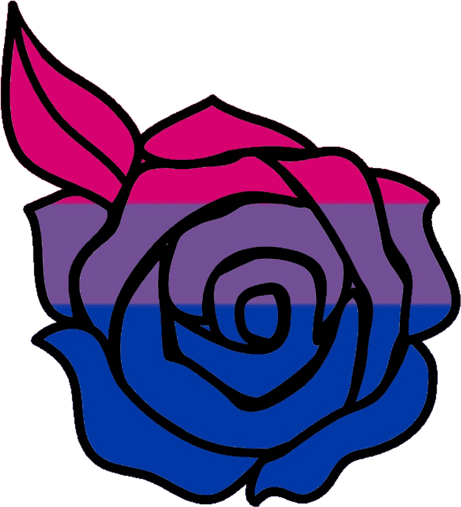 Bisexual Bi Pride Rose Lgbt Queer - Rose Clip Art - Free Transparent ...