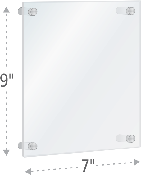 Download Standoff Wall Sign Frame, - White Acrylic Sign With Standoffs ...