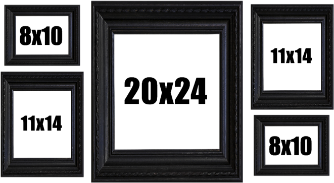 Download Group Of 5 Picture Frames - Picture Frame PNG Image with No ...