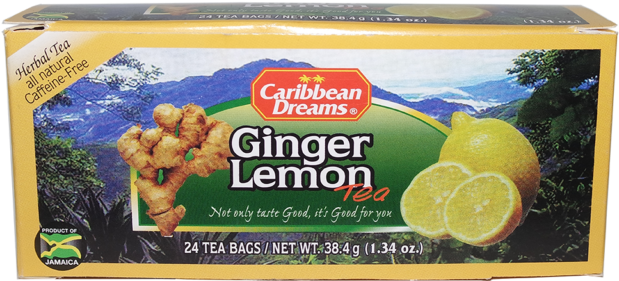 Download Caribbean Dreams Ginger Lemon 24 Tea Bags 100% Jamaican ...