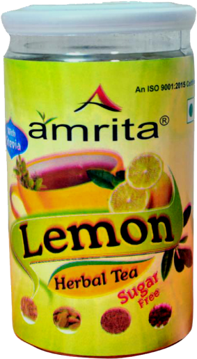 Amrita Lemon Tea With Stevia - Tea - Free Transparent PNG Download - PNGkey
