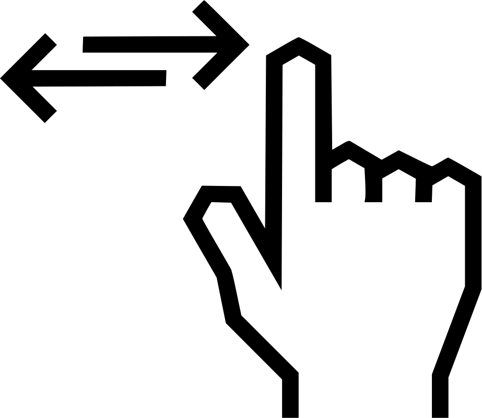 Clipart Transparent Swipe Fingure Left Right Png Icon - Swipe Left And ...