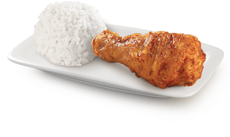 Download Fried Chicken With Rice Png - 1 Piece Chicken With Rice PNG ...