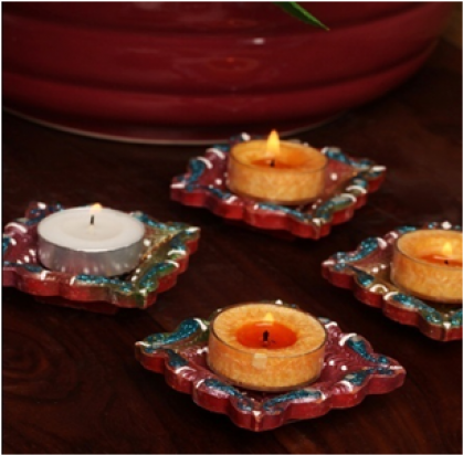 Download Green Leaf Store Gls Clay Diyas & Thali Cd09 - Clay PNG Image ...