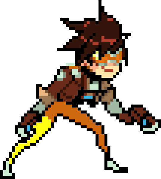 Tracer - Overwatch Tracer Pixel Spray - Free Transparent PNG Download ...