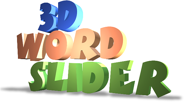 Download 3d Word Slider Logo - Graphic Design PNG Image with No ...