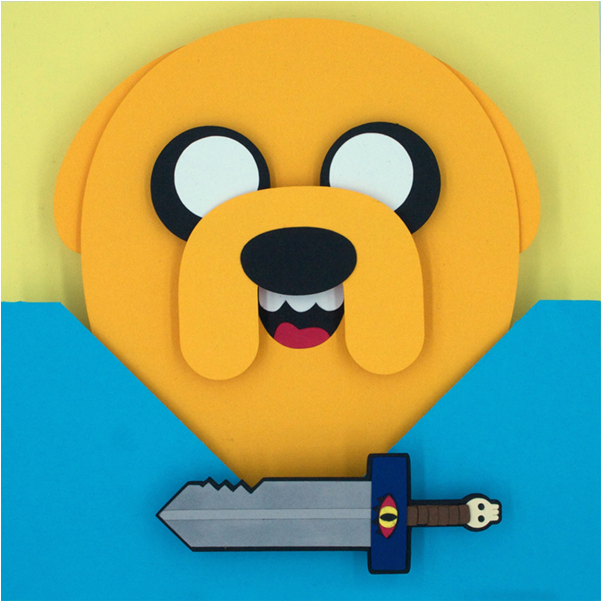 Jake Paper Art Cartoon Network Adventure Time Finn - Cartoon - Free ...