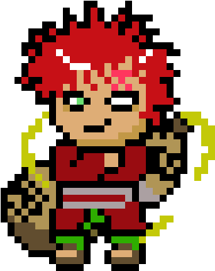 Download Gaara - Gaara En Pixel Art Png PNG Image with No Background ...