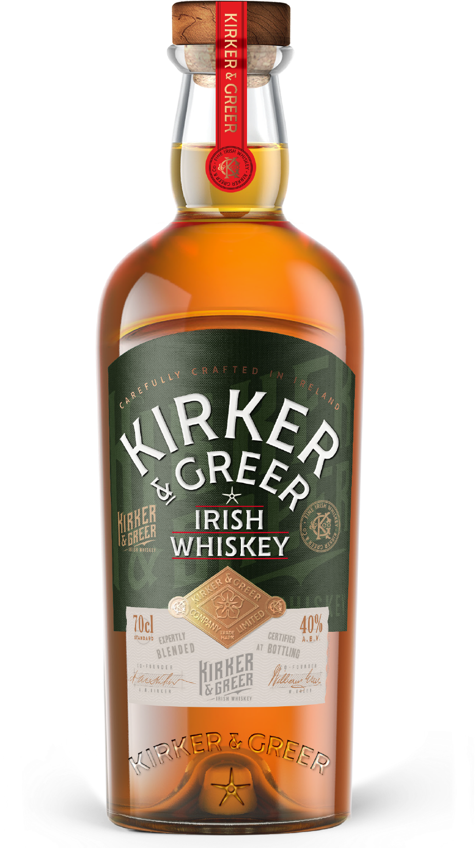Kirker Greer Irish Whiskey Bottle - Liquor - Free Transparent PNG ...