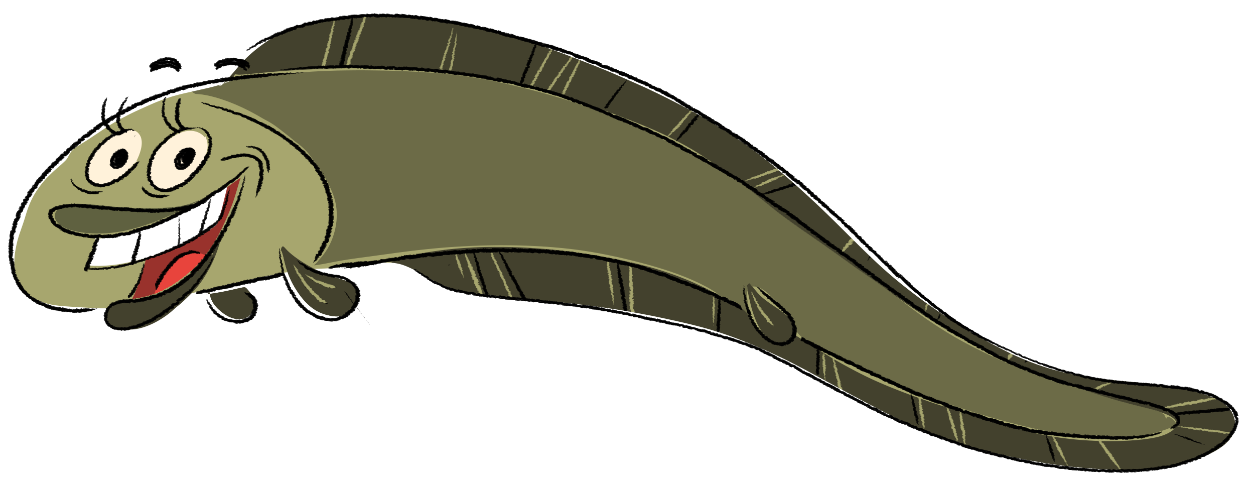Download Transparent Eel Cartoon - Eel Clipart PNG Image with No ...