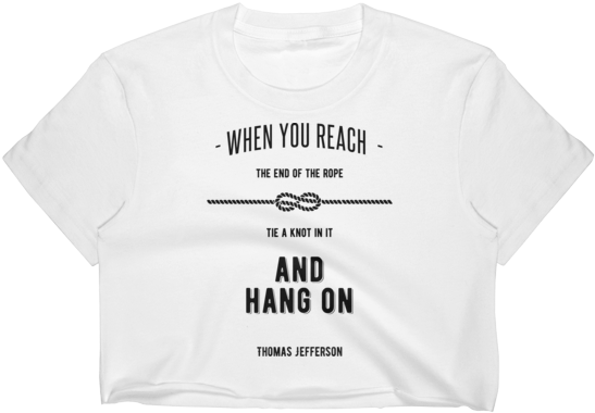 Download Women's Crop Top Thomas Jefferson Quote Black Text - Crop Top ...