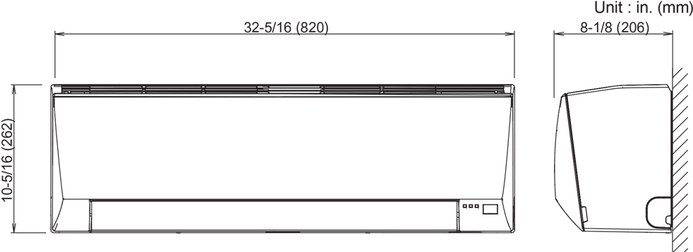 Download Indoor Unit - Asu9rl2 - Mini Split Head Dimensions PNG Image ...