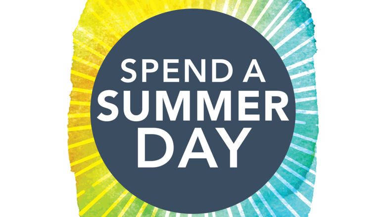Spend A Summer Day Text Over Watercolor Background - Circle - Free ...
