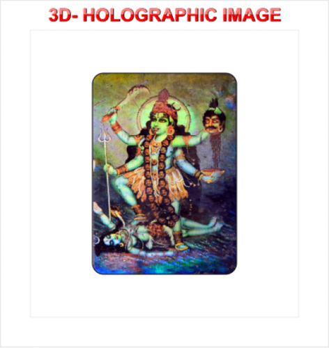 Download Hologram Stickers Maa Kali 22mm X 33mm Rounded Corner - Poster ...
