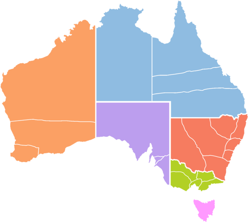 Download The Six Provinces And 23 Dioceses Of The - Map Of Australia ...