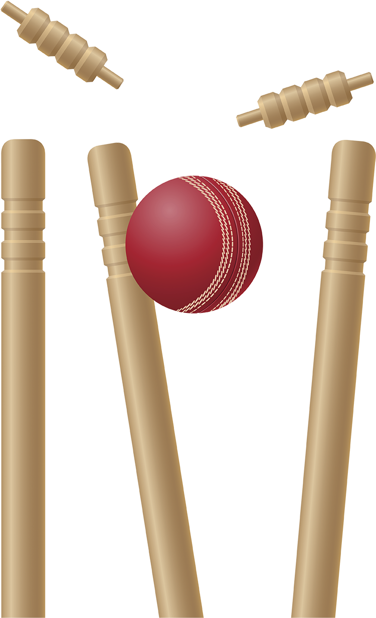 Cricket Bat And Ball And Stumps Wallpaper