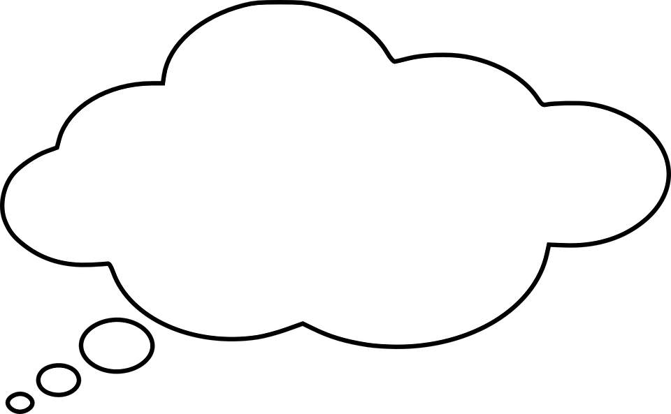Cloud Thinking Thought - Thought Bubble With Black Background - Free ...