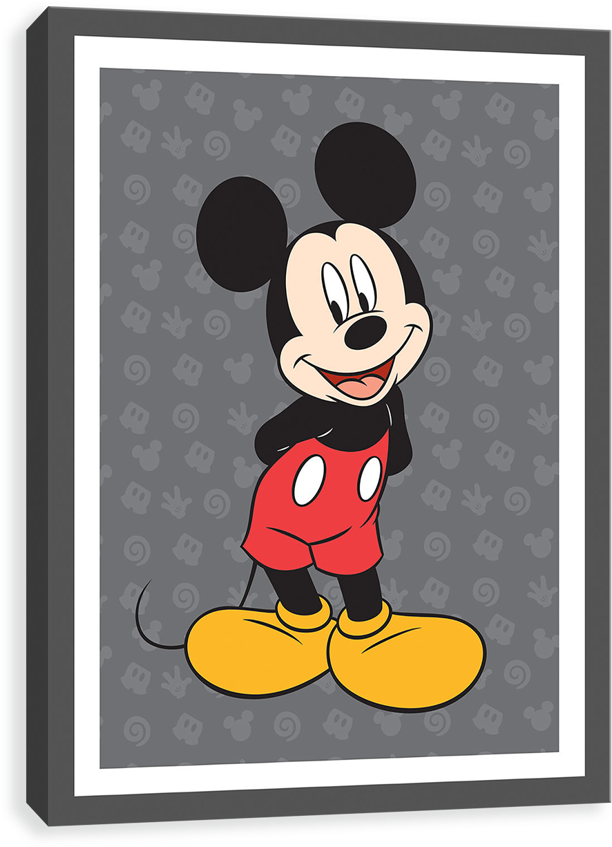 Download Mickey Gray Pattern - Mickey Mouse PNG Image with No ...