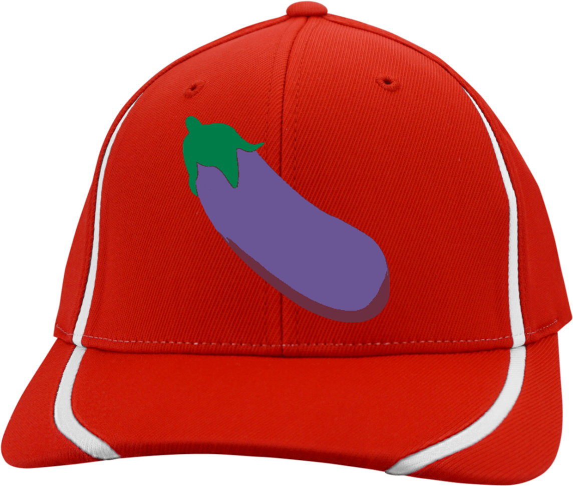 Download Eggplant Emoji Stc16 Sport-tek Flexfit Colorblock Cap - Winton ...