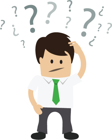 Download Confused Business Man With Question Marks Over Head - Png ...