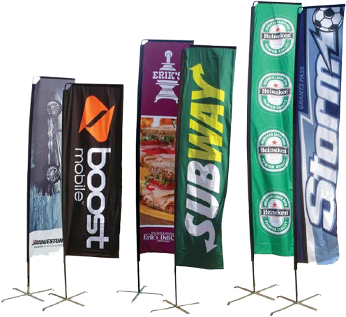 Download L Shaped Flag 1 - Promotional Banner Flag PNG Image with No ...