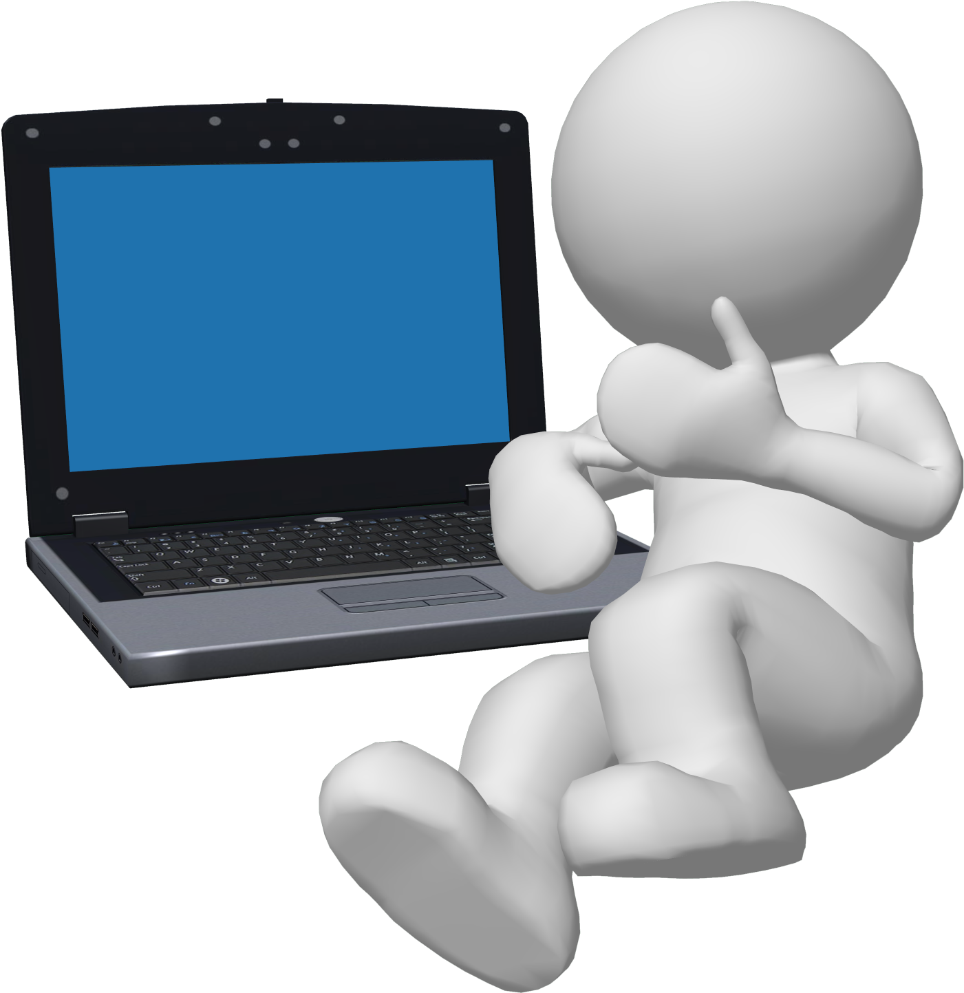 Download Man With Notebook - 3d Man With Laptop Png PNG Image with No ...