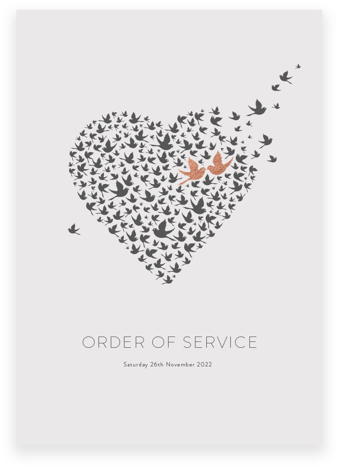 Download Love Birds Wedding Order Of Service - Wedding PNG Image with ...