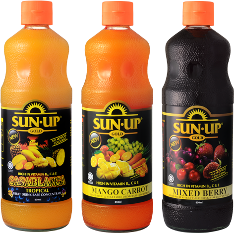Sun Up Gold Mixed Fruit & Vegetable Drink Base - Syrup Sun Up - Free ...
