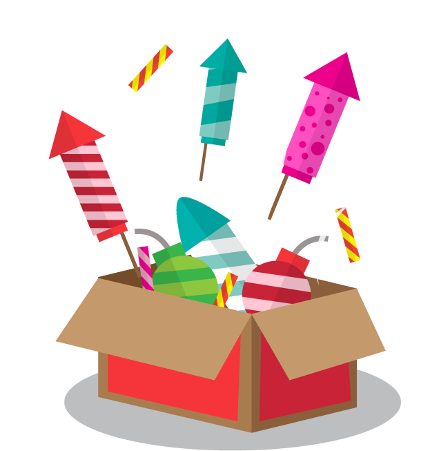 Download Exciting Gift Boxes - Fireworks PNG Image with No Background ...