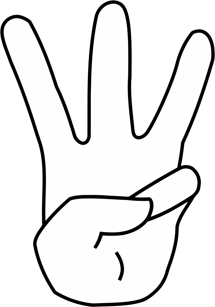 Download File - Hand 3 - Svg - Sign Language Water For Classroom PNG ...