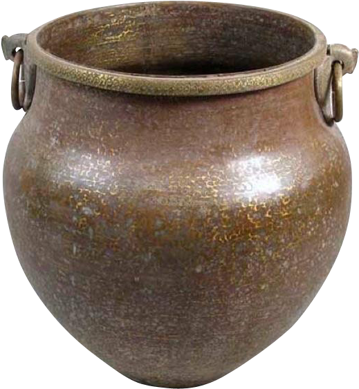 Large South Indian Hammered Copper Water Storage Pot - South India ...