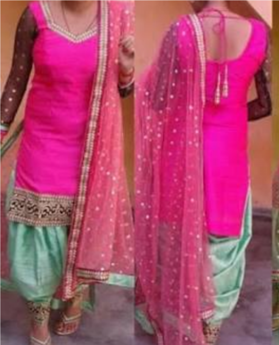 Download Kaint Party Wear Sardari Suit PNG Image with No Background ...