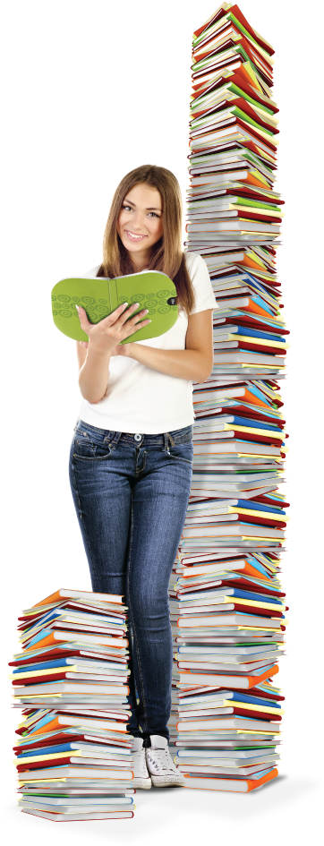 Girl With Books - Student With Books Png - Free Transparent PNG ...