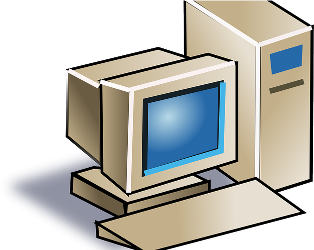 Download Dated Desktop Computer Graphic - Old Computer Clipart PNG ...