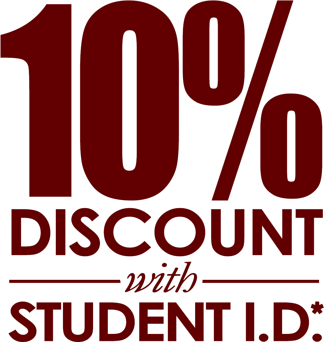 Download Estudent-discountposter - 10% Student Discount PNG Image with ...