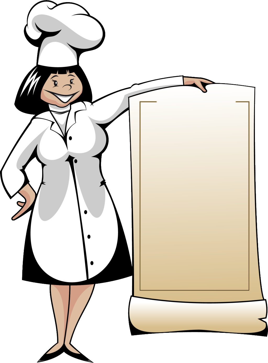 Download Foreign Short Hair Female Chef Cartoon Background Vector ...