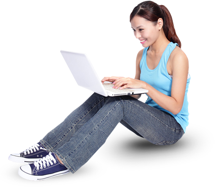 Download Girl With Laptop Png PNG Image with No Background - PNGkey.com