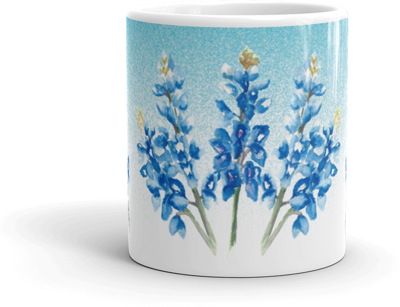 Download Watercolor Bluebonnets Mug - Zazzle Watercolor Bluebonnets ...