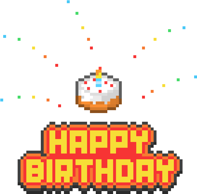 Happy Birthday - Happy Birthday Pixel Art - Free Transparent PNG ...